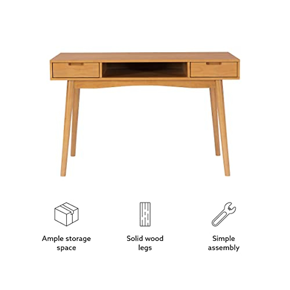 Linon Home Decor Products Natural Wood Modern Linon Drake Desk