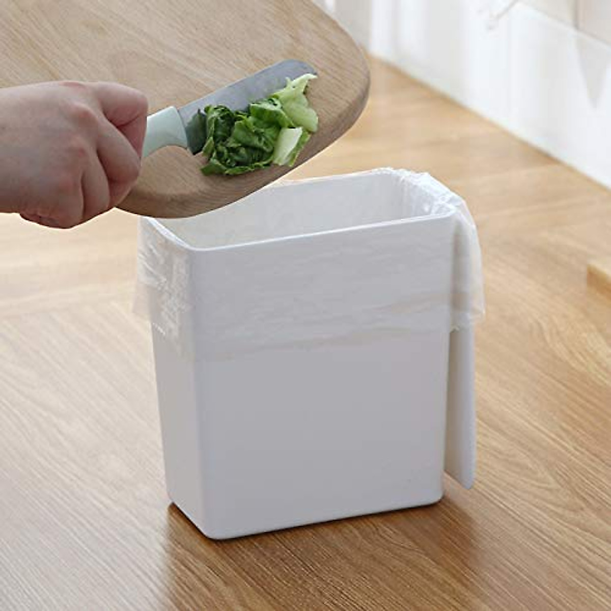 Dustbin Mini Solid Color Desktop Dustbin Trash Can Kitchen Worktop Rubbish Holder Bin