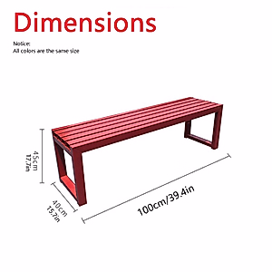 Backless Outdoor Garden Bench ,metal bench outdoor ,metal outdoor bench ,black outdoor bench ,outdoor patio bench ,metal patio furniture ,metal outdoor furniture ,Black, for Garden, Porch and Park ( C