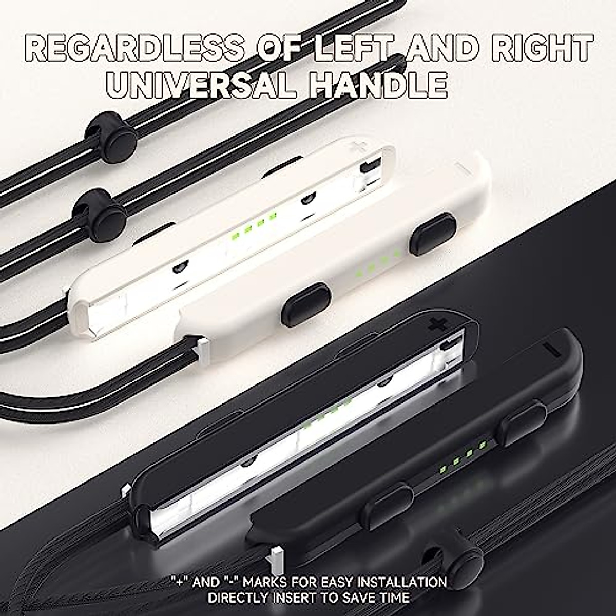 Joycon Wrist Straps for Switch, Replacement for Joy Con Strap 4 Pack, Adjustable Switch Joycon Wrist Strap(Black and White)