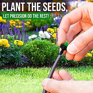 Pressure Compensating Drippers (Pack of 100) - 1L/h Flow Rate by- Ideal for Home Gardens, Orchards, and Greenhouses