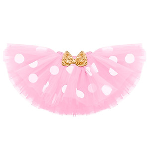 IBTOM CASTLE 2nd Birthday Outfit Girl Cake Smash Two Wild Sweet Bodysuit Romper +Sequin Polka Dots Tulle Tutu Dress+Headband 2 Year Old Birthday Party Clothes Pink-two 2 Years