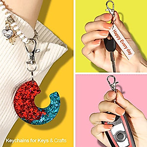 60PCS Metal Swivel Snap Hooks with Key Rings, LEOBRO 30PCS Small Lobster Claw Keychains Clasps and 30PCS Key Chain Ring for Keychain Clip, Lanyard, Key, Jewelry Making, Art Crafts, Silver