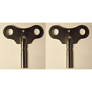 2 Key Set of Hermle, Hamilton, Ridgeway, Howard Miller, Seth Thomas, Clock Winding Key #7/4.00mm and #3/3.00mm