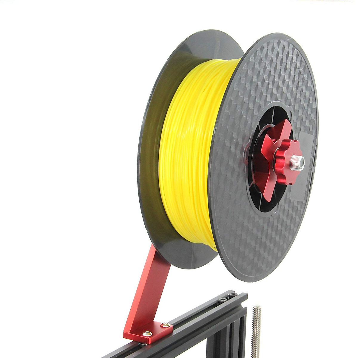 Zeberoxyz 3D Printer Filament Holder Rotate Spool with Base Filament Mount Rack Bracket Used for TPU/PLA/ABS/Nylon/Wood 3D Printing Materials-Not Included Filament (Rotate Spool with Base)