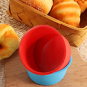 4 inch Silicone Round Cake Pans,Silicone Cake Mold Baking Pan,Non-Stick Bakeware Pan Reusable Cake Pan,for Cheesecake Chocolate Cake(1pcs,blue)