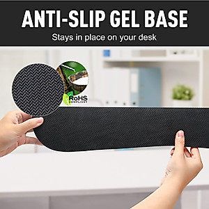Gimars Upgrade Enlarge Gel Memory Foam Set Keyboard Wrist Rest Pad, Mouse Wrist Cushion Support for Office, Computer, Laptop, Mac, Comfortable, Lightweight for Easy Typing Pain Relief, Black