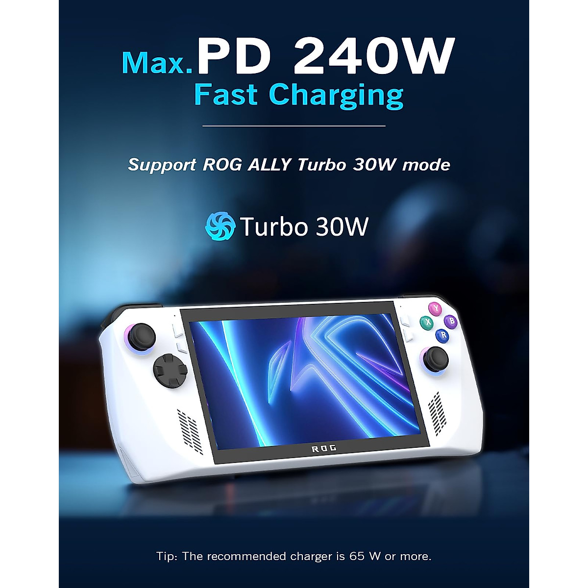 MoKo 180 Degree USB C Adapter with 13.5mm Wider Gap, U Shape USB-C Male to USB-C Female Connector with PD 240W/20 Gbps/8K, USB C 180 Angle Adapter for ROG Ally/Steam Deck/Legion Go/Laptop/Tablet/Phone