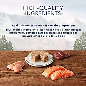 Blue Buffalo Wilderness High Protein Grain Free, Natural Kitten Pate Wet Cat Food Variety Pack, Chicken, Salmon 3-oz (6 Count- 3 of Each Flavor)