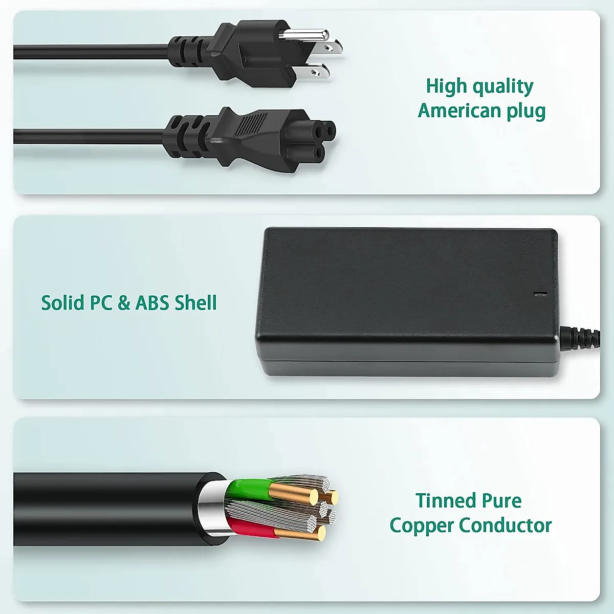 J-ZMQER AC Adapter Cord Compatible with HP Pavilion 27XW 27" IPS LED Backlit LCD Monitor J7Y63AA#ABA