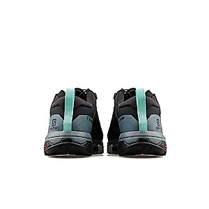 Salomon X Ultra 4 Gore-TEX Hiking Shoes for Women, Black/Stormy Weather/Opal Blue, 7