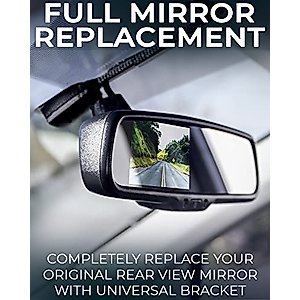 Master Tailgaters 10.5" OEM Rear View Mirror with 4.3" LCD Screen and 170° Backup Camera | Rearview Universal Fit | Auto Adjusting Brightness LCD | Anti Glare | Full Original Mirror Replacement