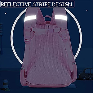 MOCCNORA Girls Backpack 16 Inch Cute Cat Backpack for Girls Princess Bowknot Backpack with Lunch Bag for Primary Students