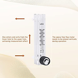 CNBTR Multicolor Acrylic 3-30LPM LZQ-7 Oxygen Air Gas Flowmeter with Control Valve for Oxygen Adjustable
