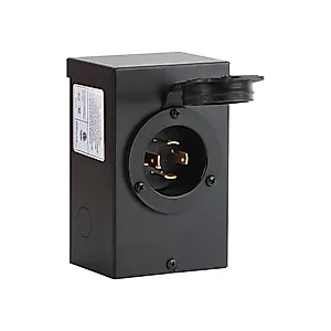 Hynade Generator Power Inlet Box, 30 Amp Generator Transfer Switch, NEMA L14-30P, Generators Up to 7,500 Running Watts 30Amps 3R NEMA Generator Inlet Box ETL Listed