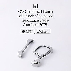 Arc Pulse Phone Case Designed for iPhone 14 Pro Max, Aerospace Grade Aluminum (Aluminum Mirror Polish Silver)