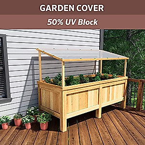 COOLAROO 50% UV Block Shade Cloth Fabric Roll for Garden and Greenhouse, 6' x 15', White