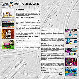 U.S. Art Supply Pouring Masters 8-Color Metallic Ready to Pour Acrylic Metallic Pouring Paint Set - Premium Pre-Mixed High Flow 8-Ounce Bottles - for Canvas, Wood, Paper, Crafts, Tile, Rocks and More