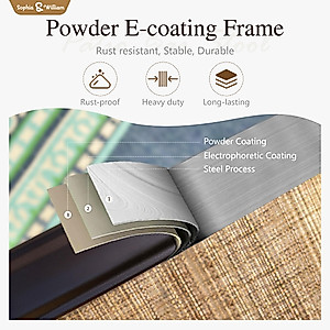 Sophia & William Outdoor Bar Stools Set of 4 with Padding, Swivel Bar Chairs, Tall Patio Chairs, Outdoor High Top Chairs, Supports 300 lbs (Brown Fabric)