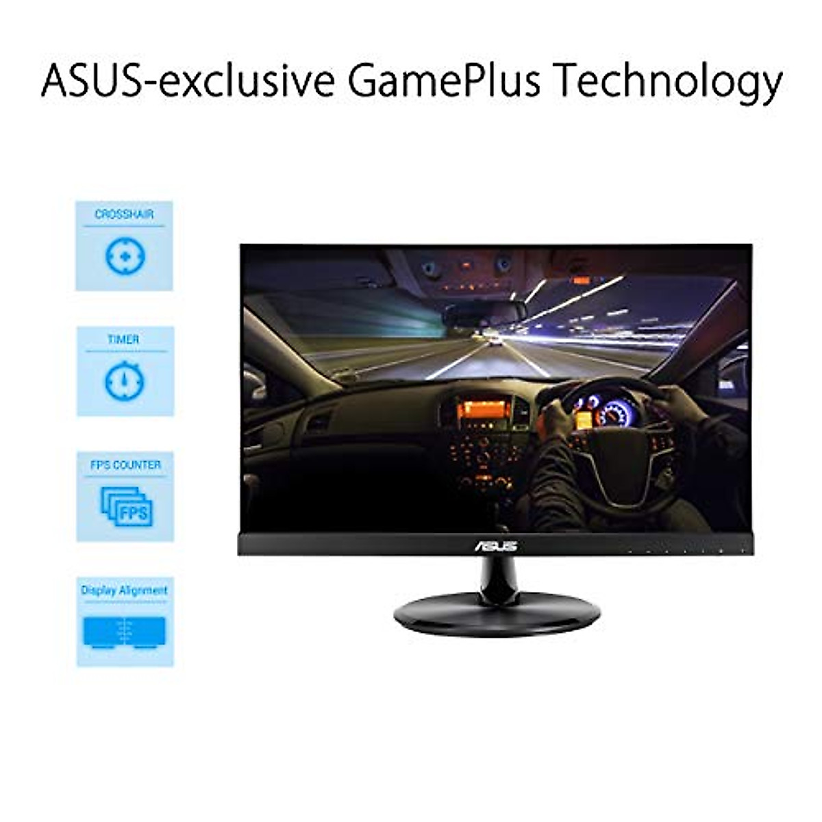 ASUS VP229HE 21.5” Monitor, 1080P Full HD, 75Hz, IPS, FreeSync/Adaptive-Sync, Eye Care, HDMI VGA, Frameless, VESA Wall Mountable, BLACK