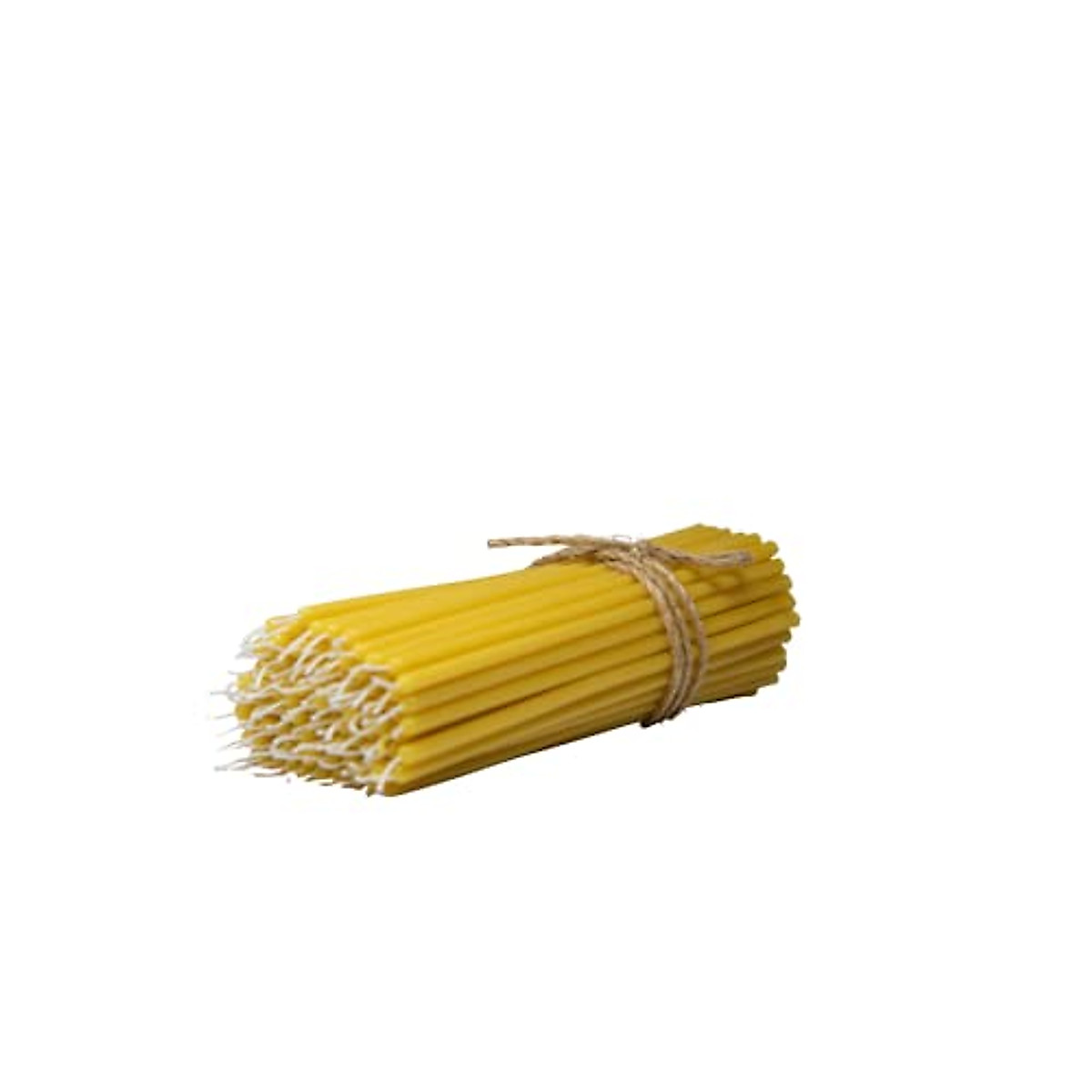 Pure Beeswax Church Candles, Orthodox Church Tapers 7.5 Inches (19 cm), Handmade, 50 candles