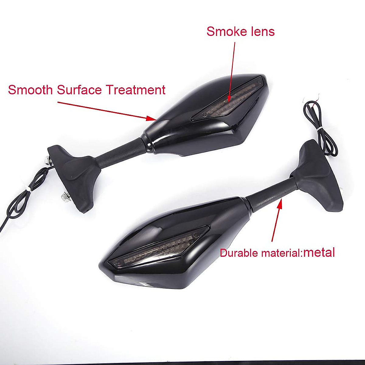 Motorcycle Led Turn Signal Side Mirrors For Yamaha YZF600 YZF R6 FZR600 Honda CBR600