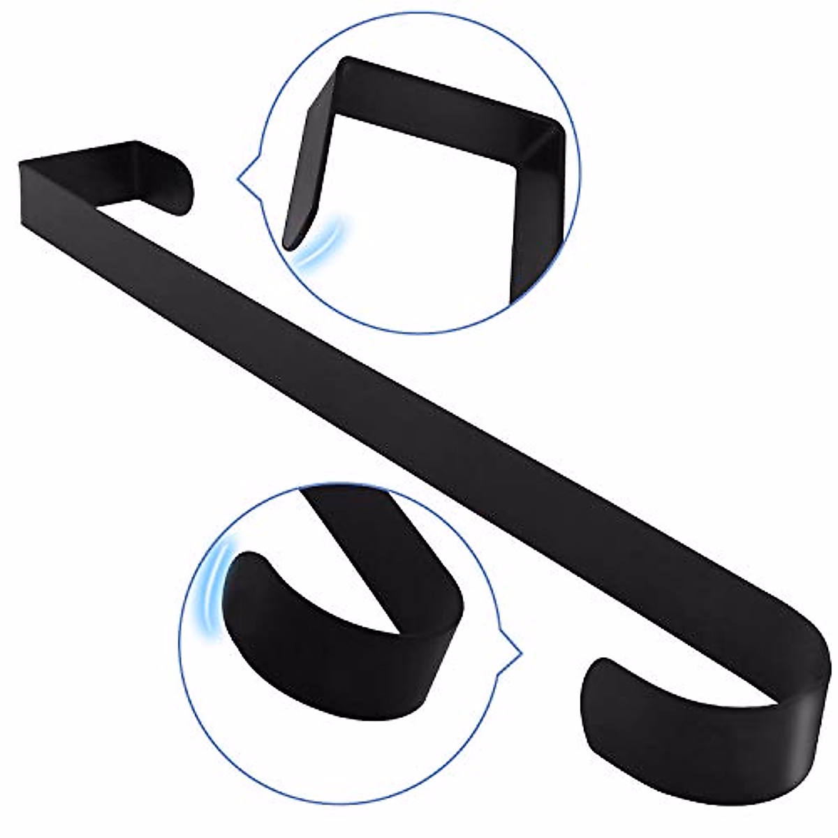 ESFUN 2 Pack 15" Black Wreath Hanger for Front Door, Metal Wreath Hooks Holder Over The Door Wreath Hanger for Hanging Christmas Decorations Xmas Decor