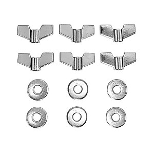 Jiayouy 12 Pieces Cymbal Replacement Accessories Cymbal Wing Nuts and Metal Washers Replacement for Cymbal Stackers Silver