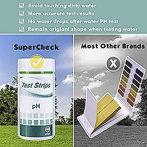 SuperCheck pH Test Strips, 4.5-9.0 ppm, 100 Count, pH balance Test Strips for Women, pH Strips for Testing Alkaline and Acid Levels in The Body, Monitor Your pH Levels Using Saliva and Urine, pH Paper