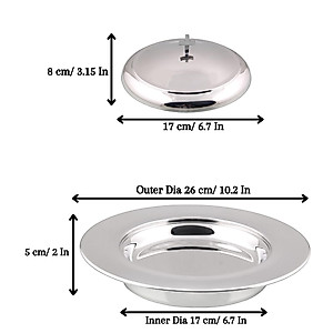 Mayur Exports Communion Ware Holy Wine Serving Tray with A Lid & A Stacking Bread Plate with A Lid + 40 Cups - Stainless Steel (Mirror/Silver)