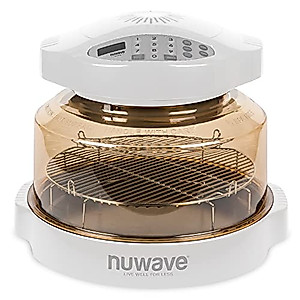 Nuwave (Renewed) Oven Pro Plus Countertop Convection Oven with Triple Combo Cooking Power, 100°F-350°F Temp Control in 1° Increments, White