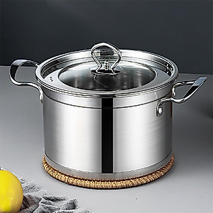 STOCKPOT Stock Pot with Lid - Stainless Steel Stockpot, Cooking Pot, Soup Pot with Lid, Small Pots for Cooking, Induction Pot Stew Pot Pozole Pot