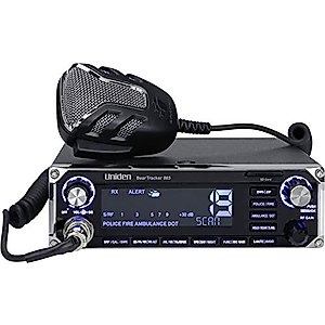 Uniden BEARTRACKER 885 Hybrid Full-Featured CB Radio + Digital TrunkTracking Police/Fire/Ambulance/DOT Scanner w/ BearTracker Warning System Alerts, 40-channel CB, 4-Watts power, 7-color display.