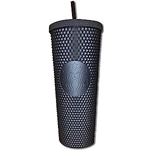 Starbucks Fall 2019 Matte Black Studded Plastic Tumbler Cold Cup Limited Edition 24 oz