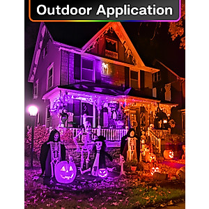 LEDERA LED Flood Orange Purple Light Bulb, 15W Equivalent 150W, Par38 Orange Purple Flood Light, E26 Base, Colored LED Light Bulbs, Not-dim Ideal for Halloween, Christmas, Party, Holiday, 2 Pack