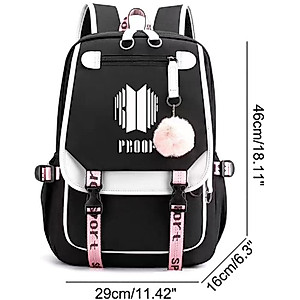 BEBBEE Unisex Bangtan Boys Backpack Middle School Students Bookbag Outdoor Daypack for Merchandise School backpack Girls Merch