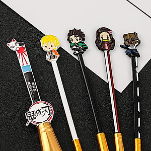 Cute Anime Demon Makeup Brushes - Anime Figure Tanjirou Nezuko Metal Cosmetic Brush Set - Eye Shadow Concealer Foundation Blusher (demon makeup brush 2)