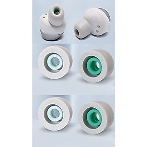 Zotech 6 Pieces Replacement Memory Foam Ear Tips for Sony WF-1000XM4 / WF-1000XM3 (S/M/L, Grey)