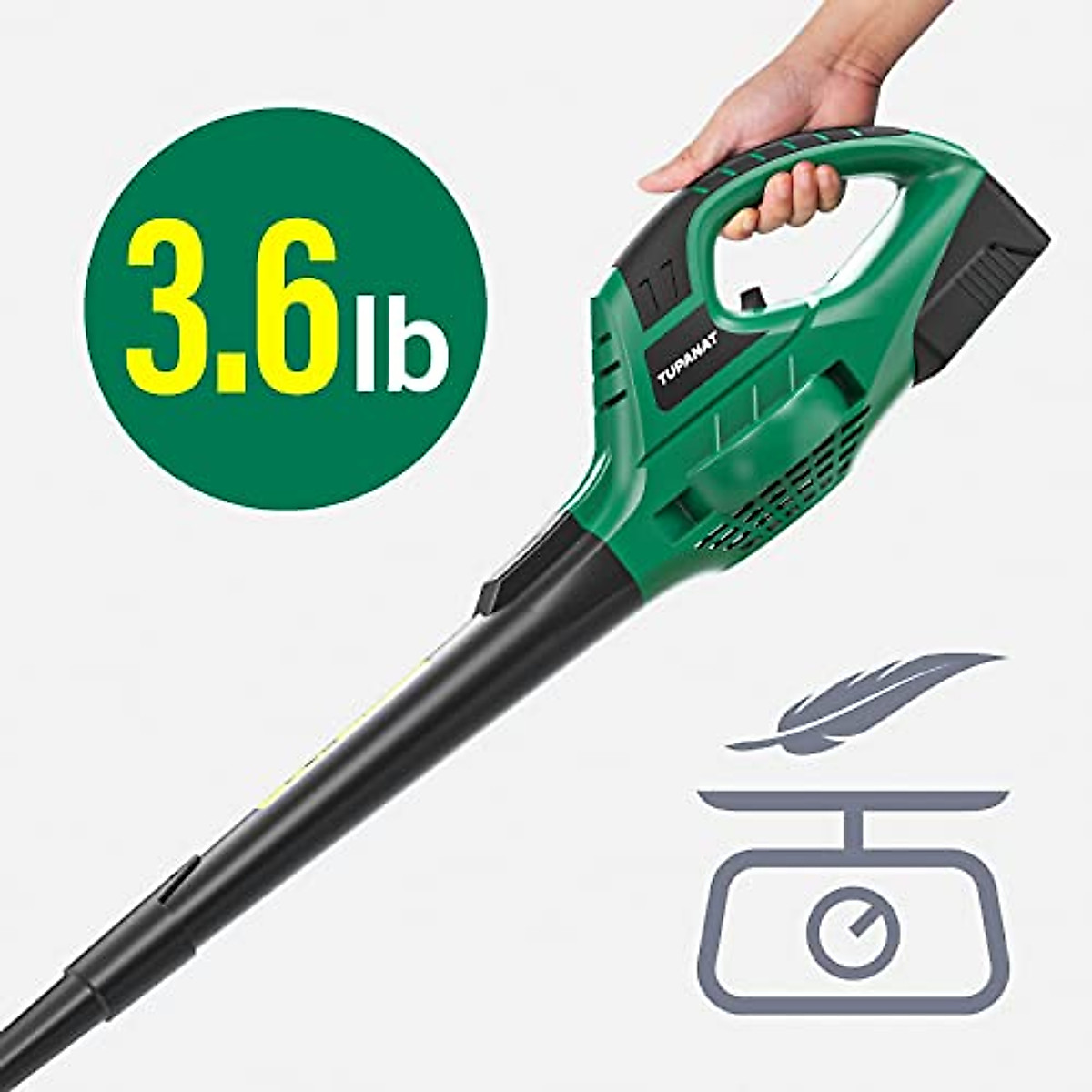 Leaf Blower Cordless with Battery and Charger 20v 150MPH 2.0Ah Battery Powered Operated Leaf Blower Lightweight Sweeper for Lawn Care, Yard, Driveway, Grass Clippings, Easy to Use, Long Battery Life