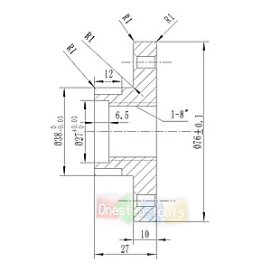Steel Face Plate 1"-8 Threaded for Wood Lathe Turning (3")