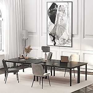 sogesfurniture 62.9 inches Office Desk Computer Desk Gaming Desk Computer Table Sturdy Writing Workstation for Home Office, Black