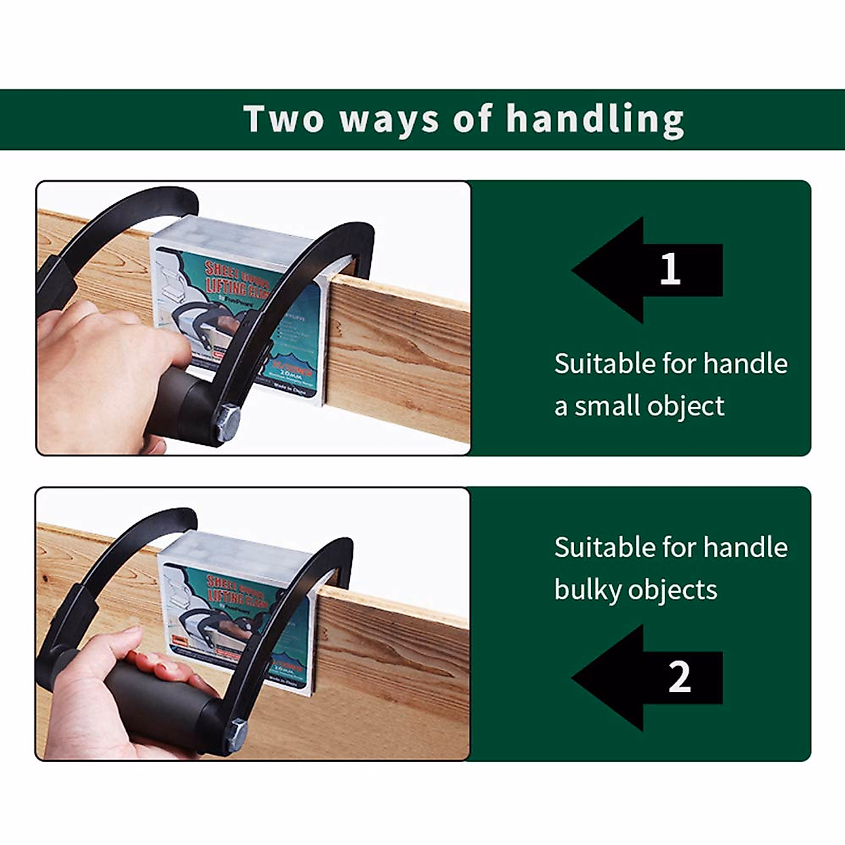 FivePears 2 PCS Panel and Plywood Carrier, Plywood Lifting Tool and Drywall Carrying Tool, Plywood Gripper one Person Single Hand clamp Lift Tool for Sheet Board, Drywall and Plywood Handle Carrier