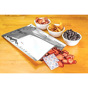 PackFreshUSA: 30cc Oxygen Absorber Compartment Packs - Food Grade - Non-Toxic - Food Preservation - Long-Term Food Storage Guide Included (100 Count (20 Packs of 5))