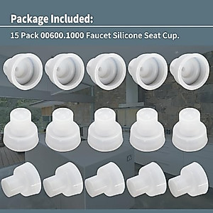 15 Pack 00600.1000 Faucet Silicone Rubber Seat Cup Replacement Parts, Compatible with Bunn Beverage Equipment
