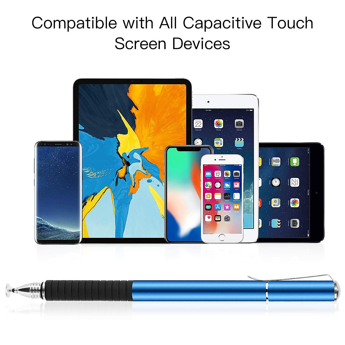 Waysse 3 Stylus Pens for Touch Screens, Capacitive Pen High Sensitivity & Fine Point, Universal Stylus with Clear Disc for iPhone X/8/8plus iPad/iPad Pro/iPad Mini and All Capacitive Touch Screens