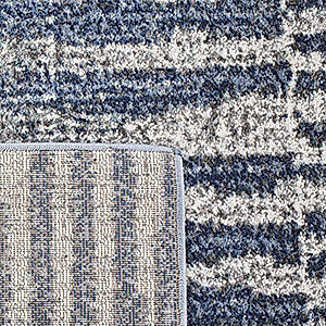 SAFAVIEH Galaxy Collection 5'3" x 7'6" Navy / Light Grey GAL118N Modern Non-Shedding Living Room Bedroom Dining Home Office Area Rug