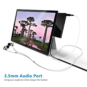 Surface Go/Surface Go2/Surface Go3 Hub, 6-in-2 USB C Surface Go/Go 2/Go3 Docking Station with USB 3.0+2 USB2.0 Ports, 3.5mm Earphones Jack,SD/TF Card Reader(Surface Go Adapter)