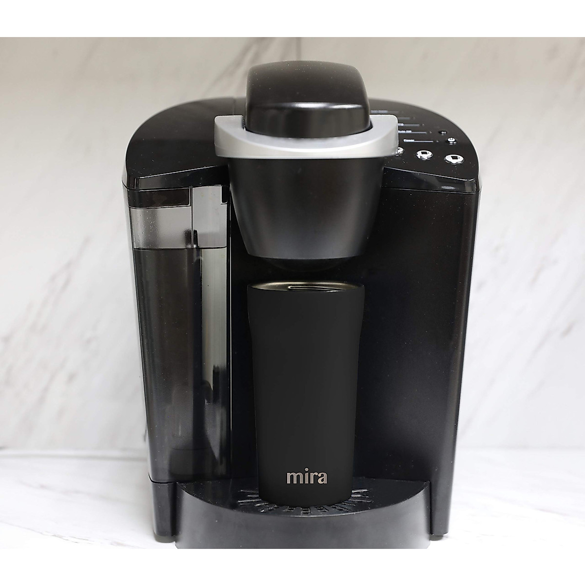 MIRA 12 oz Coffee Travel Mug - Stainless Steel Insulated Tumbler with Leak-Proof Lid - Hot & Cold Cup - Black