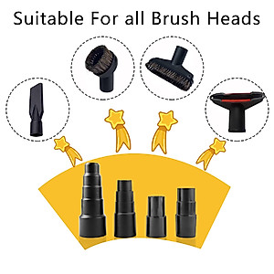 4 Pcs Vacuum Hose Adapter Kit Attachment Adapter Pool Supply 1 1/2'' to 1 3/8'' to 1 1/4'' 1''to 1 1/8'' to 1 3/8" Connector Attachments Reducer from 25/30/34 to 42 mm for Wet Dry Shop Cleaner