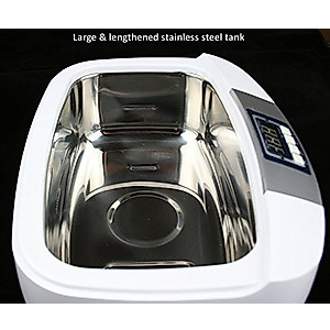 Industrial Grade Ultrasonic Cleaner 160 Watts 2.5 Liters with Heater for Gun Parts Carb Jewelry Dental